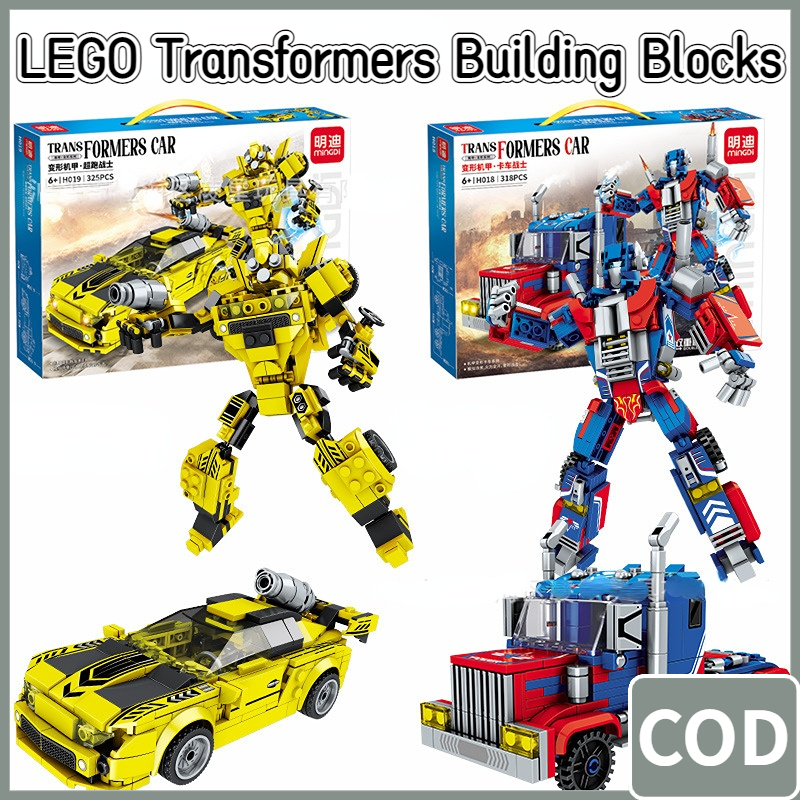 Lego Building Blocks Toys for Kids Transformer Mecha Bumblebee Optimus ...