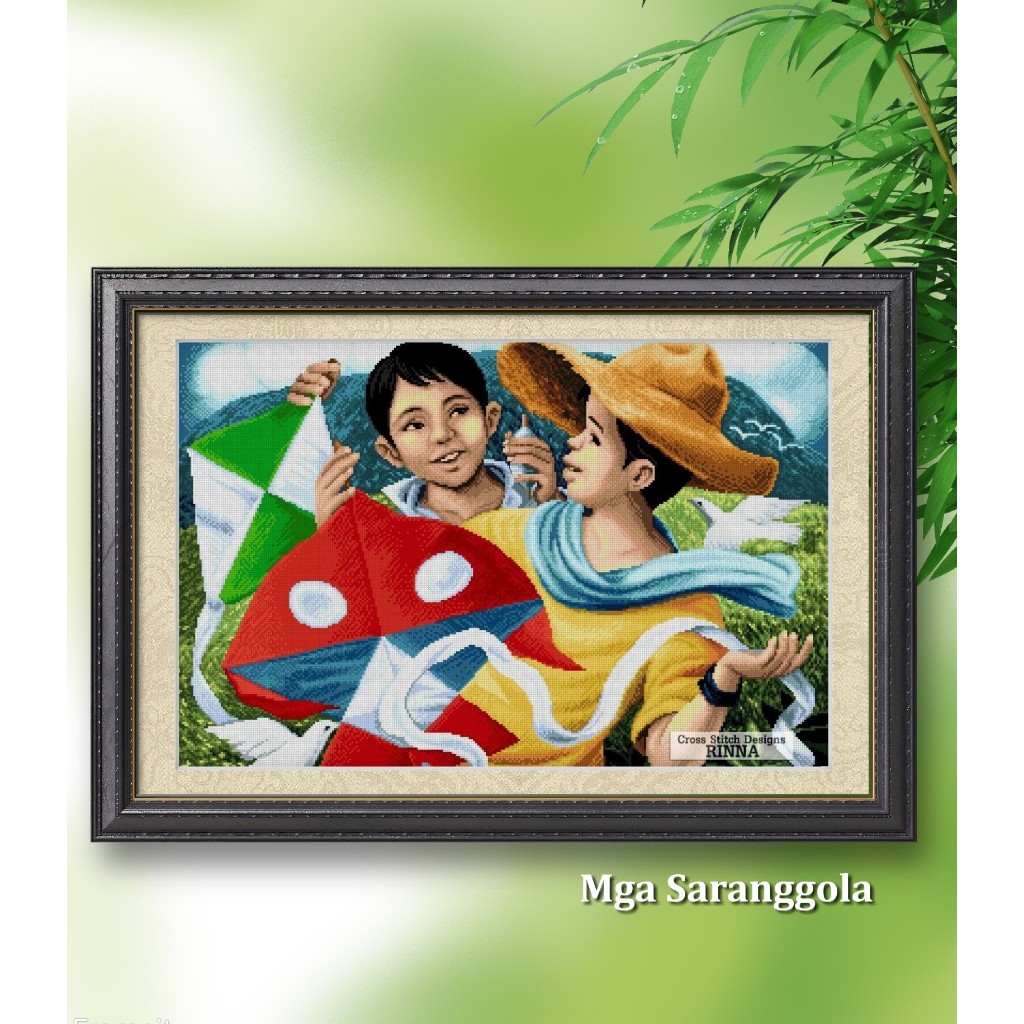 Cross Stitch Pattern only -MGA SARANGGOLA -Pinoy Art Design | Shopee ...