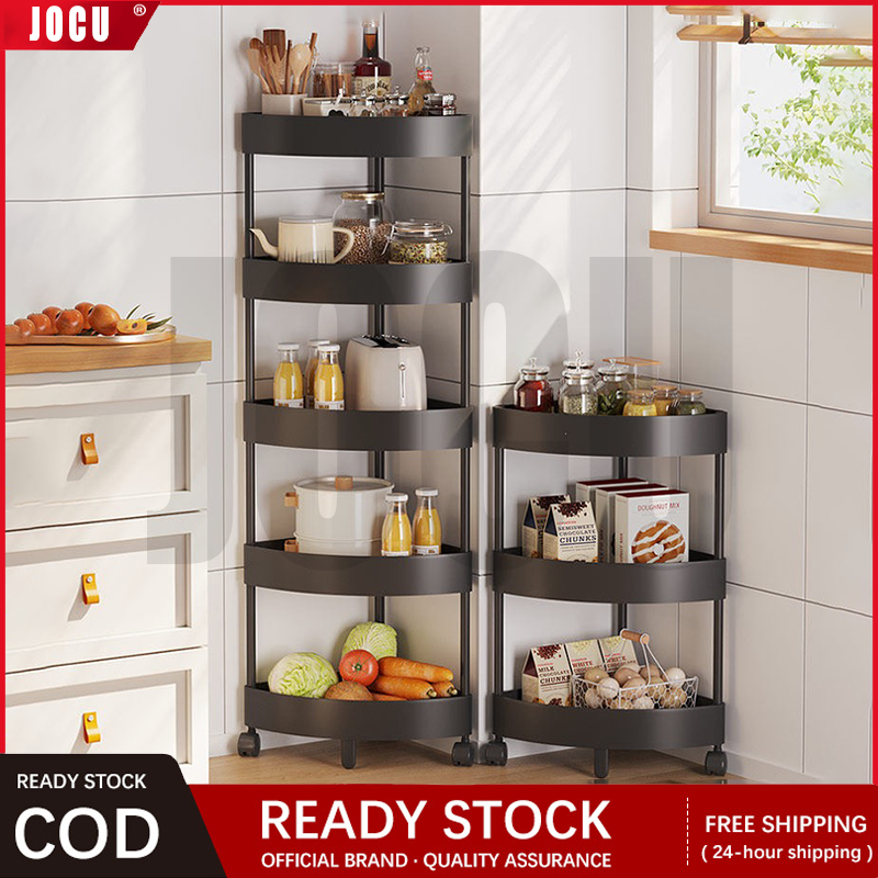 Kitchen Rack organizer Corner Shelf for Condiments Storage Rack trolley ...