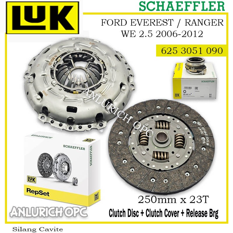 LUK CLUTCH SET FORD RANGER / EVEREST WE 2.5 2006-2012 (5 SPEED ) Part ...