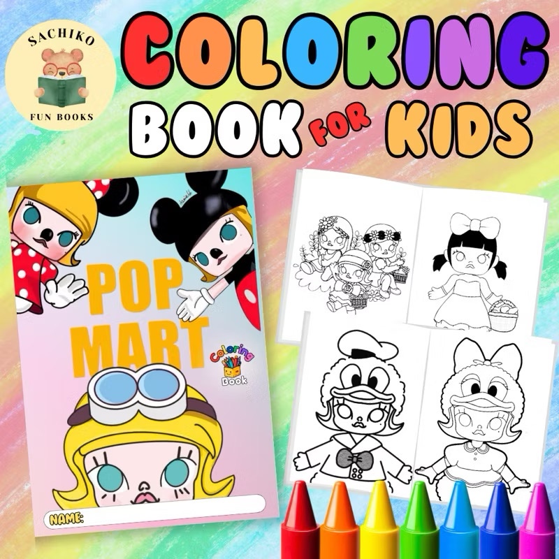 POP MART MOLLY COLORING BOOK SACHIKO FUN BOOKS | Shopee Philippines