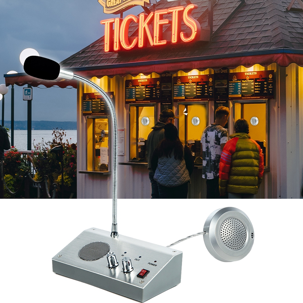 COD Window intercom speaker Dual Way Talk Through for Ticket Station ...