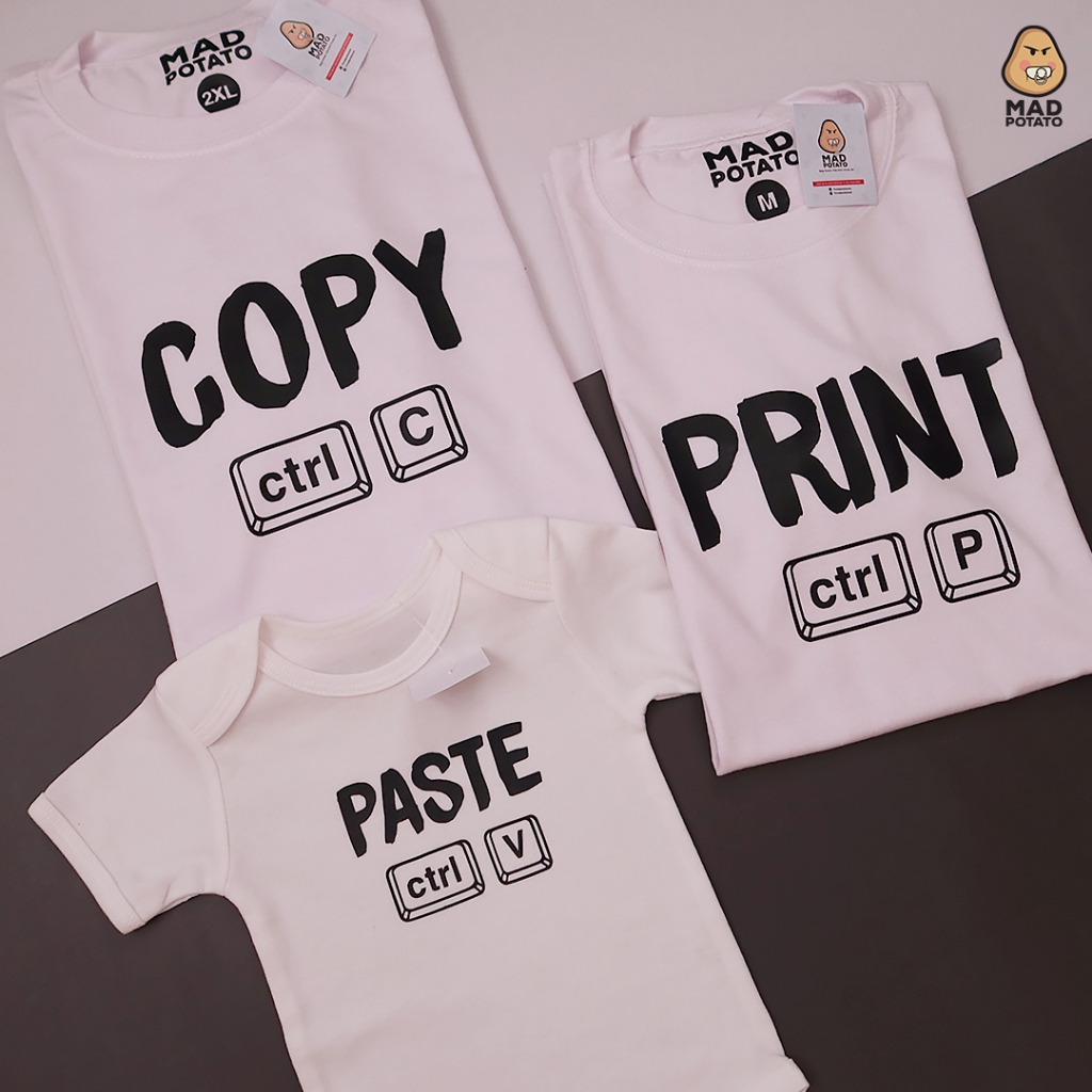 MAD POTATO Copy Paste Print Keyboard Family Terno Matching Shirts ...
