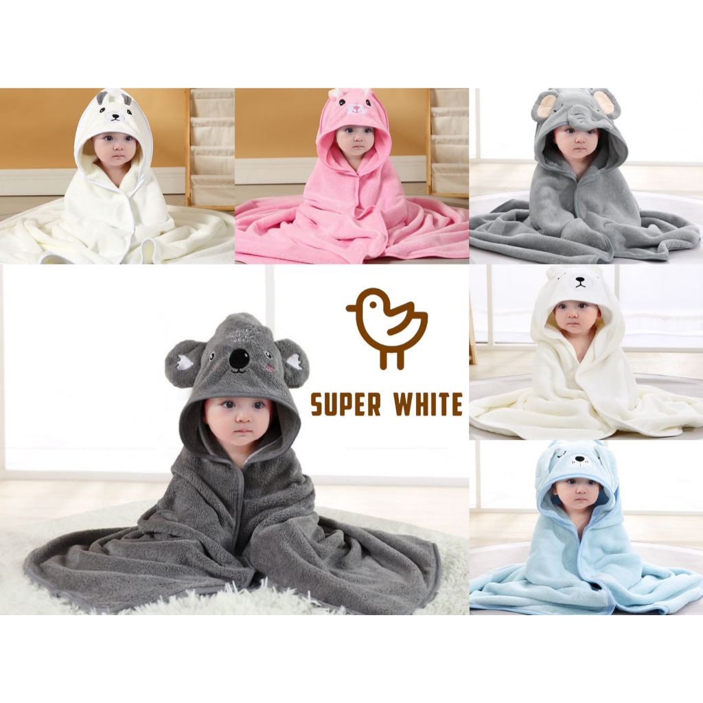 Baby Bath Towel for Newborn Cotton Hooded Blanket Face Baby Hooded ...