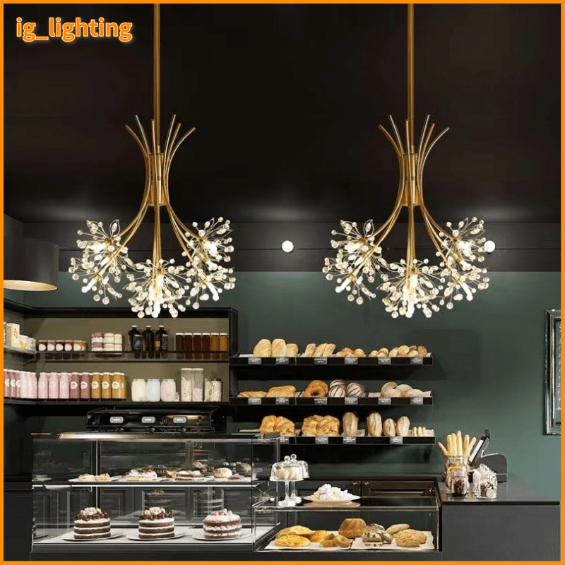 Modern LED Chandelier Ceiling Light Tricolor Dandelion Chandeliers Art ...