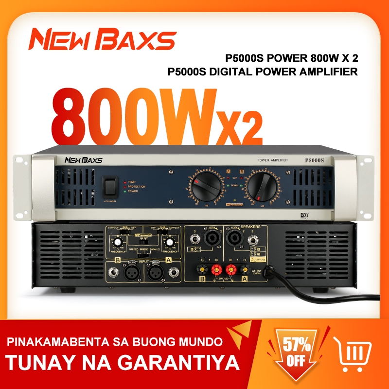 NEW BAXS [COD] P5000S 2 Channel 800W 8 Ohm Audio Amplifier H Category ...