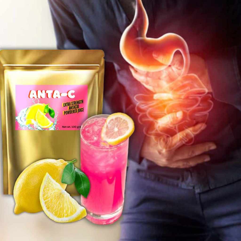 ANTI ACID GERD ANTA C HEARTBURN POWDERED JUICE PINK LEMONADE FLAVOR MAS ...