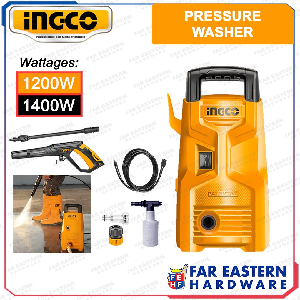 INGCO Pressure Washer Power Water Sprayer 1200W | 1400W INPTCD | Shopee ...