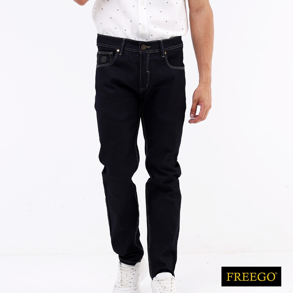 Freego Mens Denim Long Pants Slim Tapered Fit Stretch GBB23-0036 ...