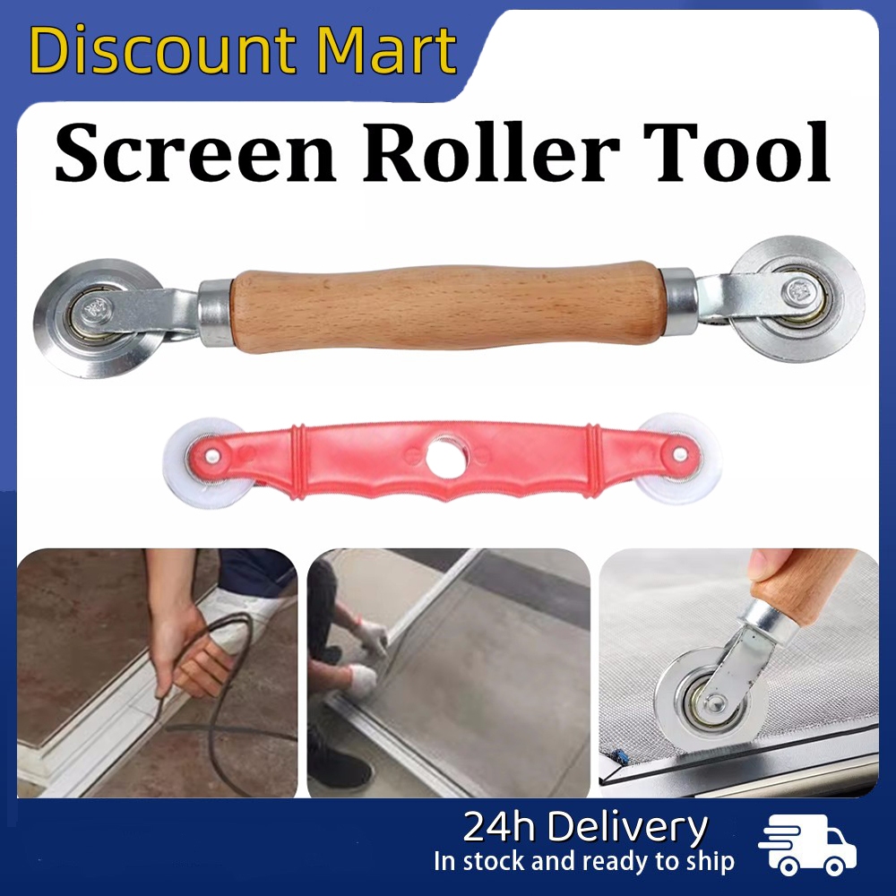 Double-Head Window Screen Spline Roller Wooden Handle Screen Frame ...