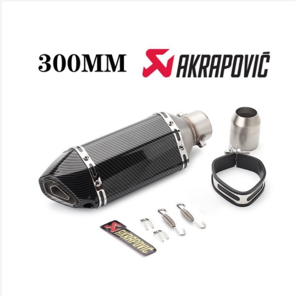 Spot 38-51mm Akrapovic Slant Exhaust Pipe Premium Stainless Steel ...