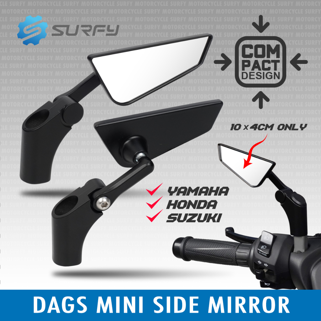 Dags Mini Side Mirror Compact Design 10*4cm CNC Alloy Adjustable ...