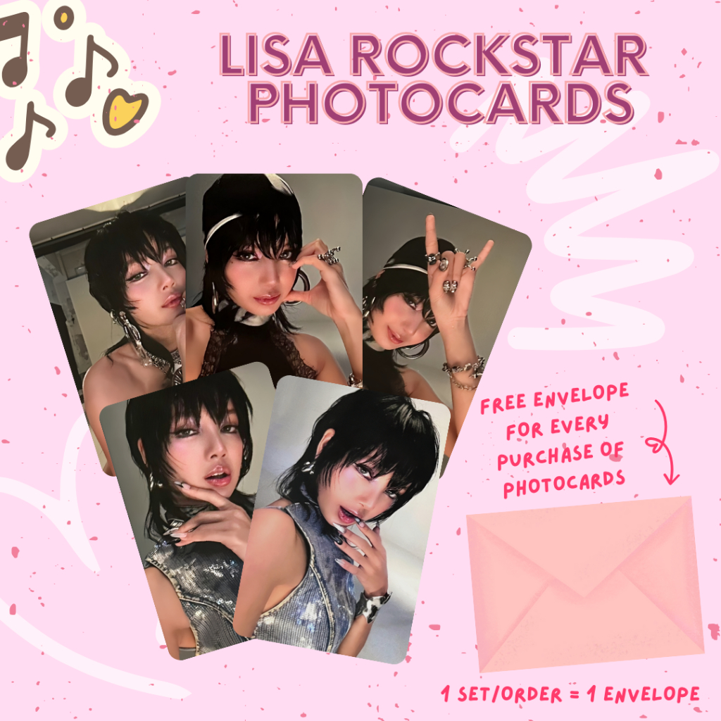 LISA SOLO SINGLE ROCKSTAR PHOTOCARDS (5PCS) | Shopee Philippines