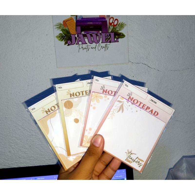 Teachers Day Notepad (30sheets) 3x3inches AESTHETIC DESIGNS | Shopee ...