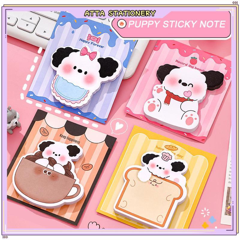 Cartoon Cute Puppy Sticky Notes 30Sheets Memo Pads 9*8CM School ...