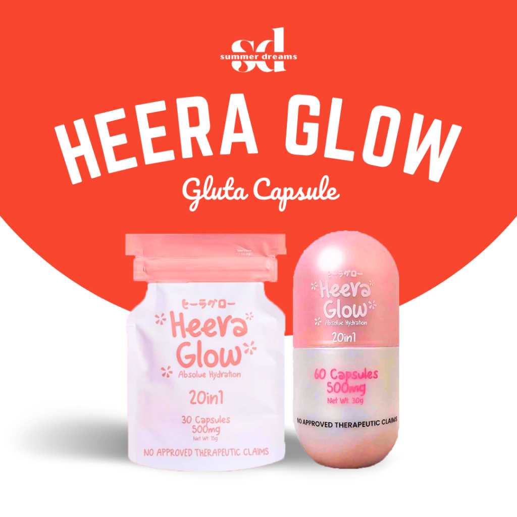 HEERA GLOW 20in1 Absolute Hydration Glutathione Collagen 60 Capsules ...