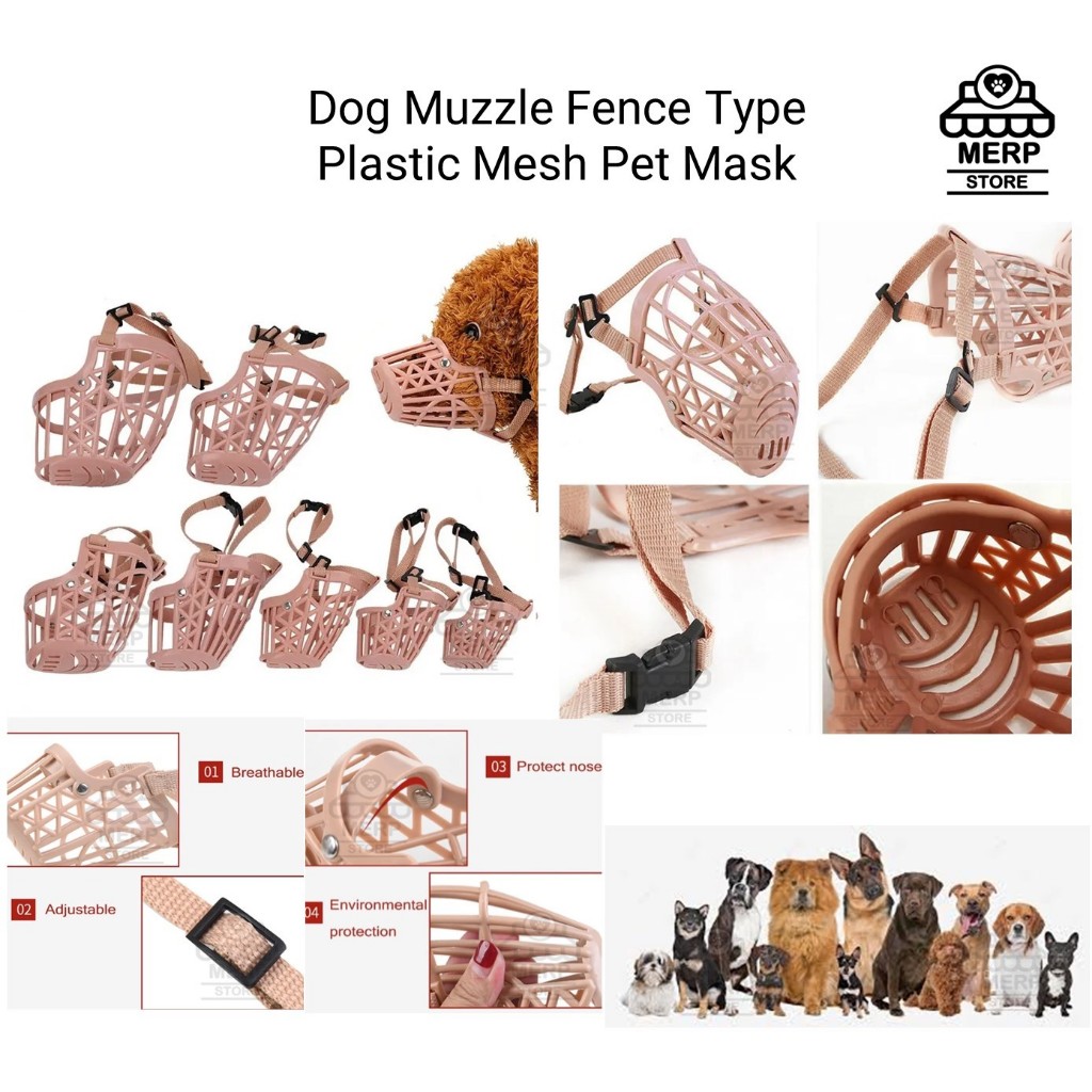 Dog Busal Muzzle Mouth Cover Plastic Mesh | Shopee Philippines