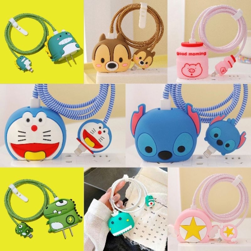 Doraemon Charger Protector Cable Cover Character Dinosaur Alvin ...