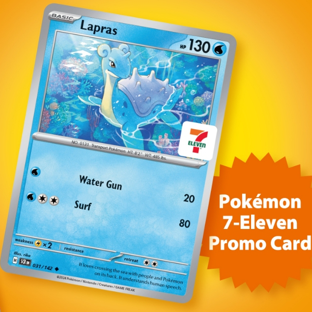 Pokemon TCG Lapras 7-Eleven Stamped Promo Card | Shopee Philippines