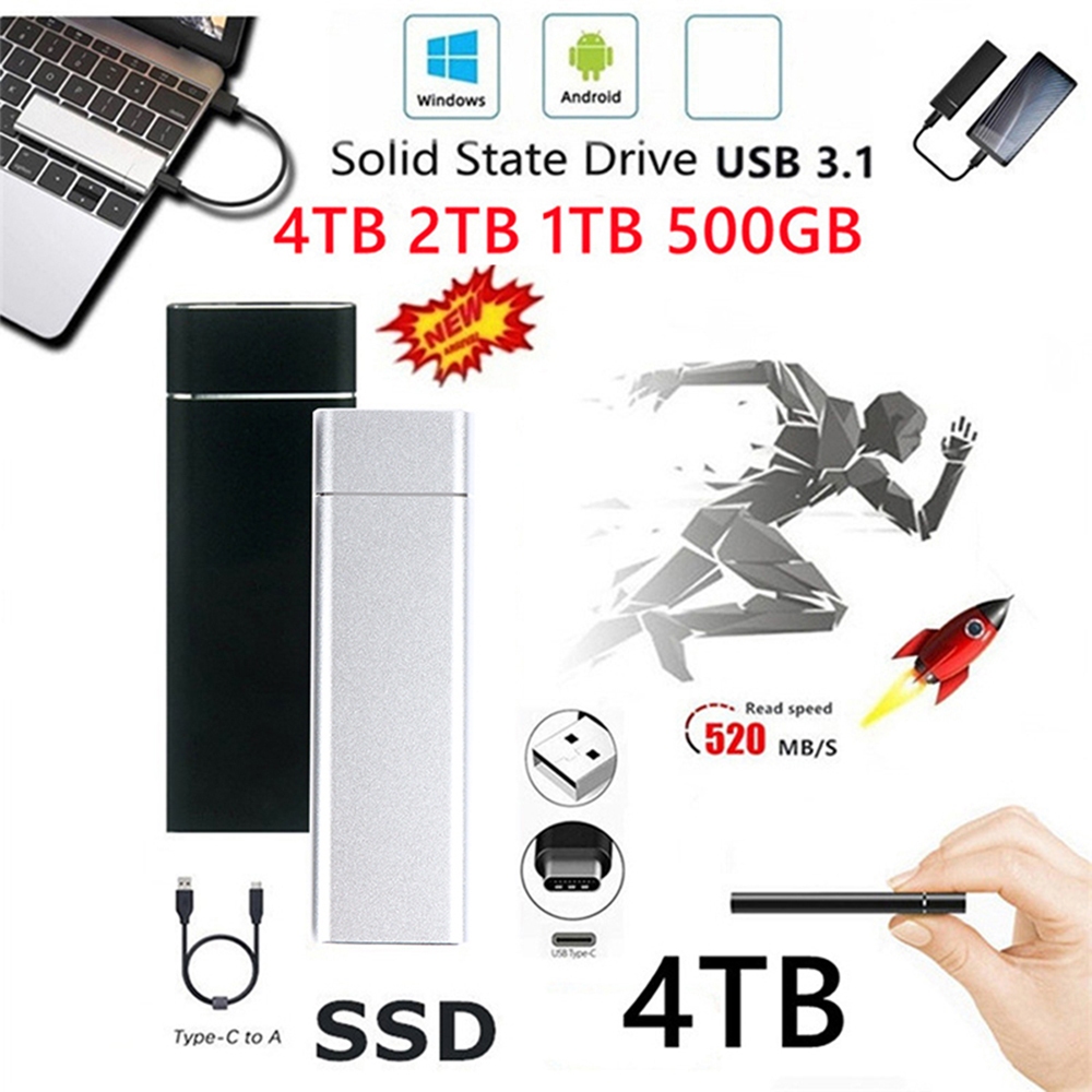20TB External Hard Drives 2TB Mobile Solid State Drive USB 3.1 Data ...