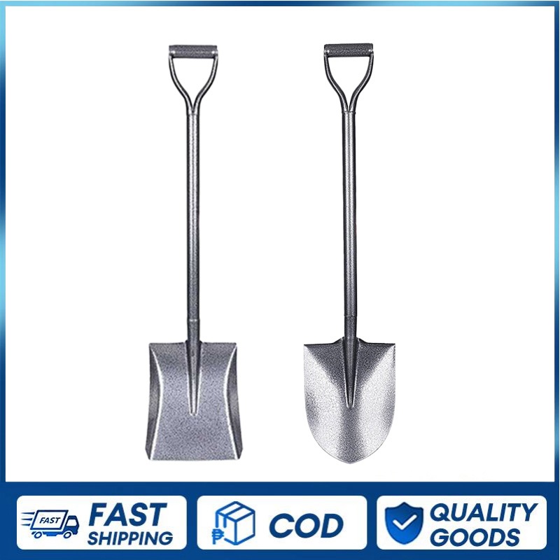 Steel Shovel Pointed Pala Flat Square Pala With Steel Handle Heavy Duty ...