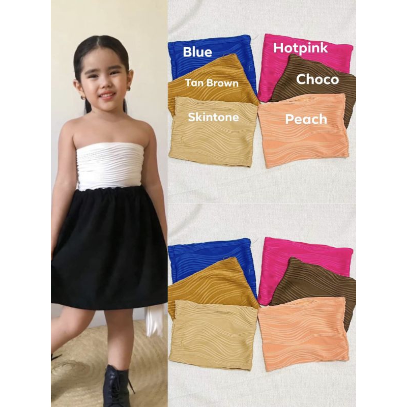 LILH RC'KIDS TUBE TOP EMBOSSED WAVE FABRIC 1-4 YEARS OLD GIRLS FASHION ...
