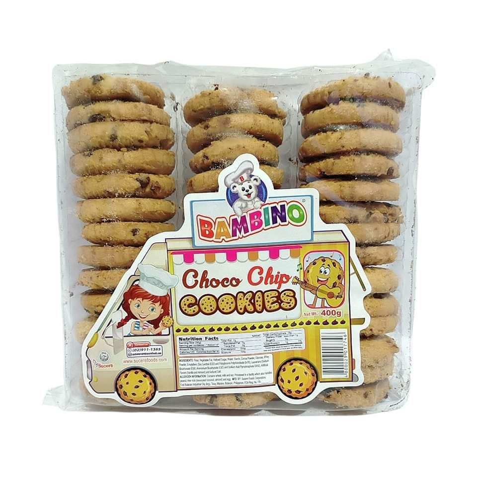 BAMBINO CHOCOLATE CHIP COOKIES 400g | Shopee Philippines