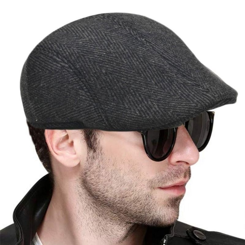 HP Caps New Palos Hat for Adult Men's Duck Tongue Hat Solid linen Beret ...
