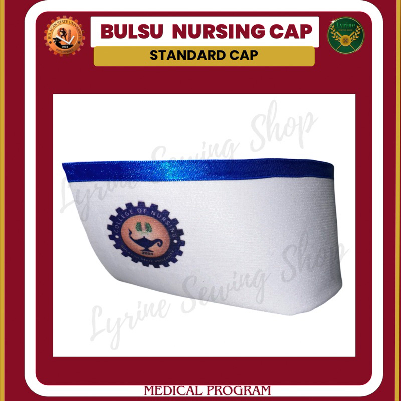 BULSU NURSING CAP WITH CASE_CUSTOMIZED_LOGO(PRINTED) | Shopee Philippines