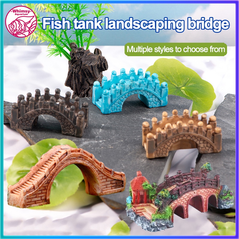 1Pcs Artificial Resin Arch Bridge Ornaments for Fish Tank Aquarium ...