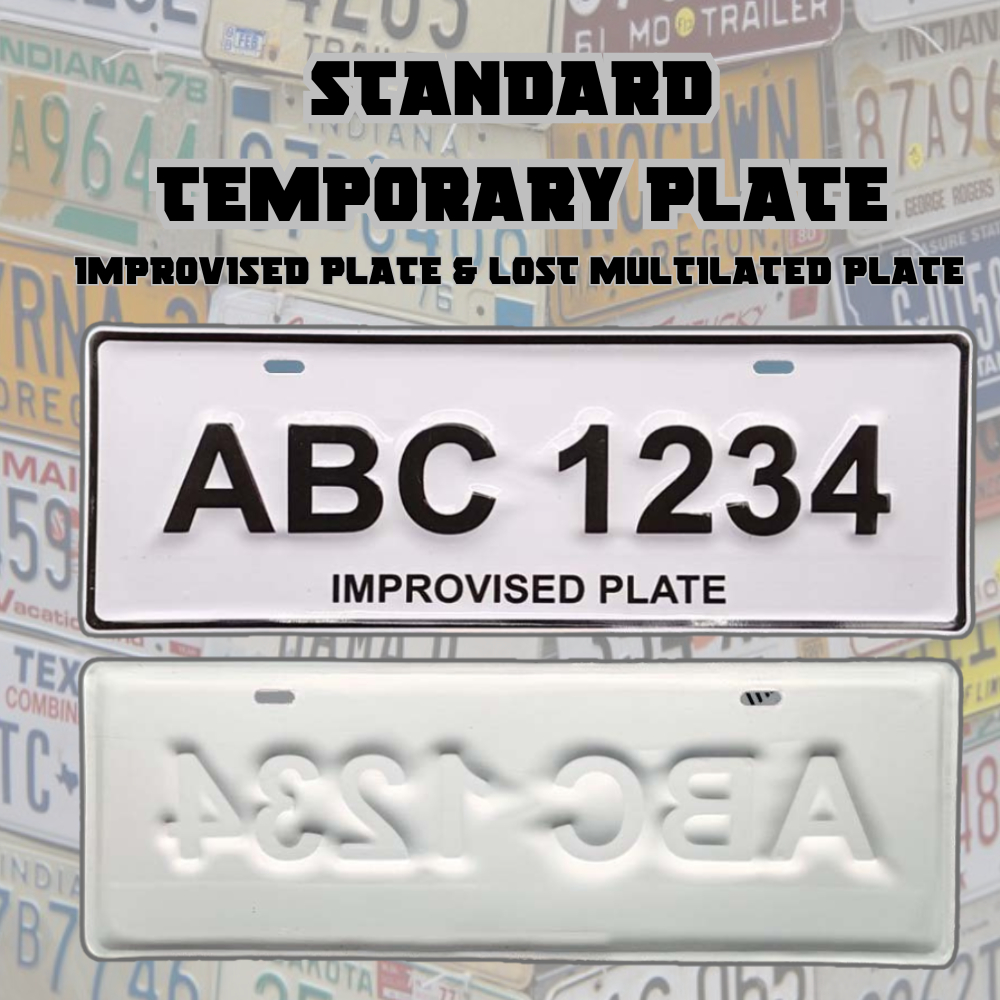 Temporary Plate for Car 2024 ( LTO Standard, Galvanized Embossed ...