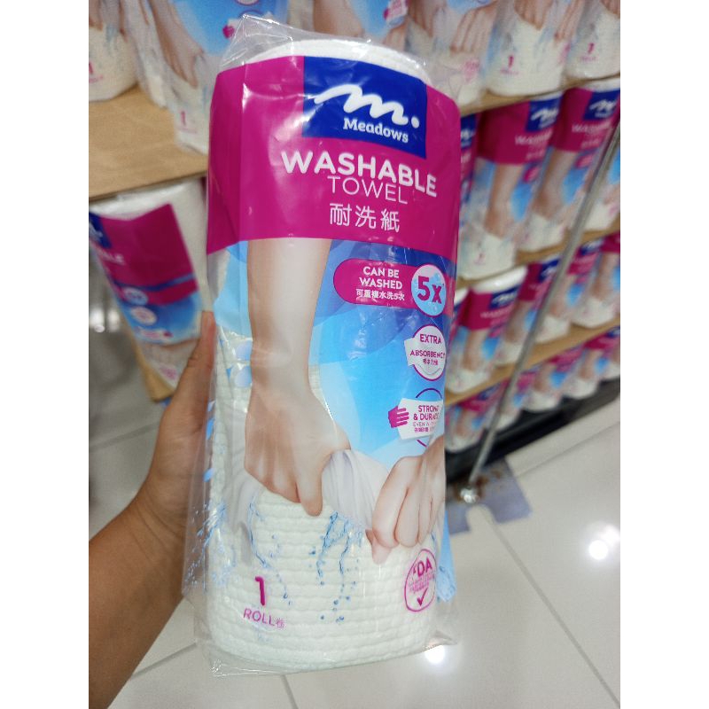 Meadows Home Washable Kitchen Paper Towel 1 Roll - 63 sheet | Shopee ...