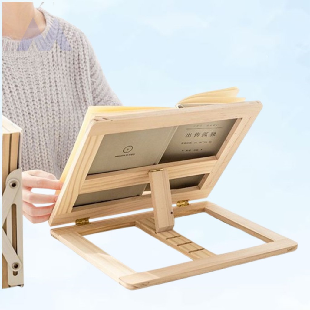 Book Bible Gadget Wooden Stand Holder Adjustable Foldable | Shopee ...