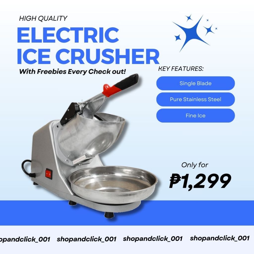 Electric Ice Crusher Machine | Heavy Duty Ice Shaver | Stainless Steel ...