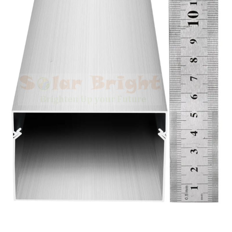 2 Meters Aluminum Alloy Cable Trunking Wiring Ducts Silver Square 30x ...
