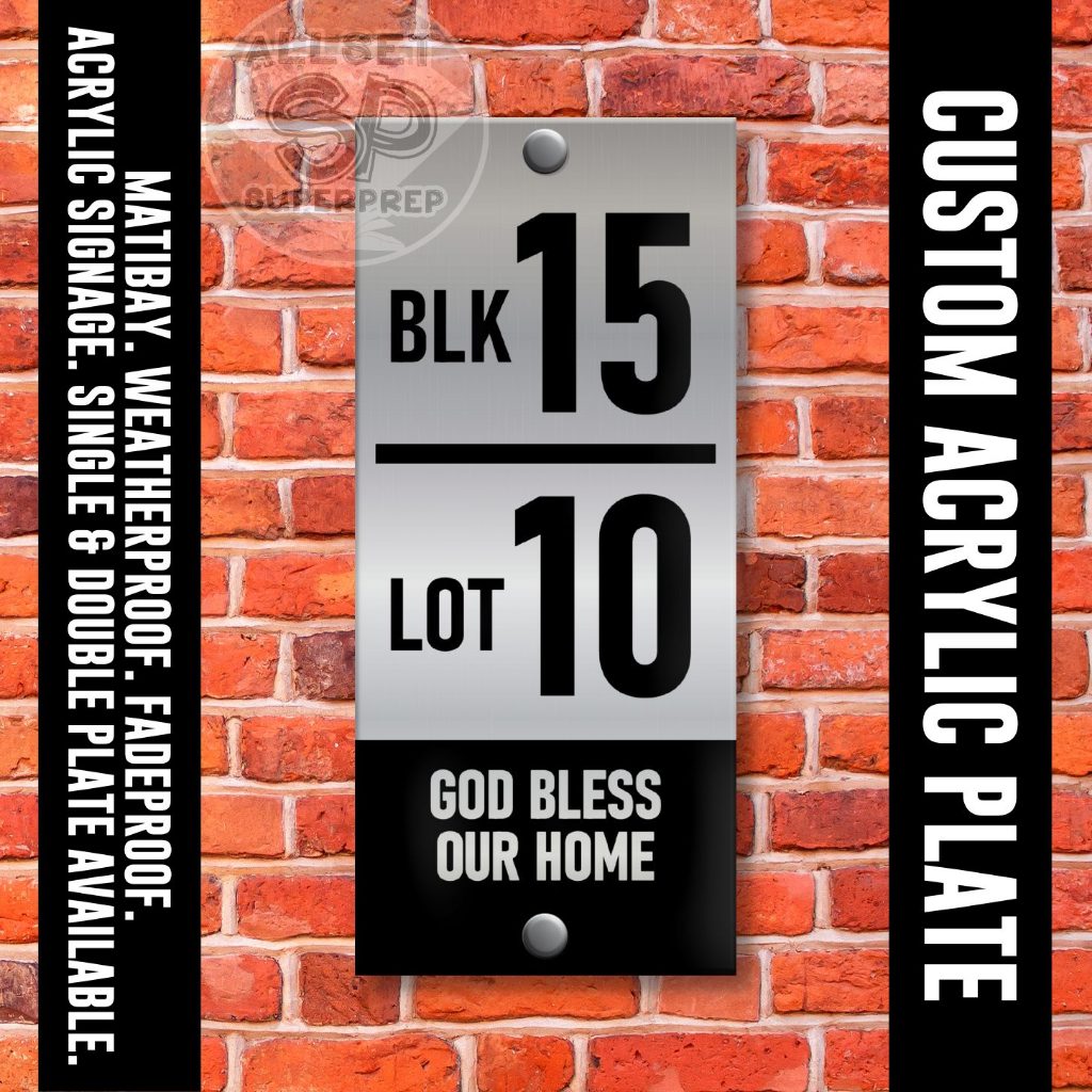 ACRYLIC HOUSE ADDRESS PLATE | House Number Sign Block Lot Signage FREE ...