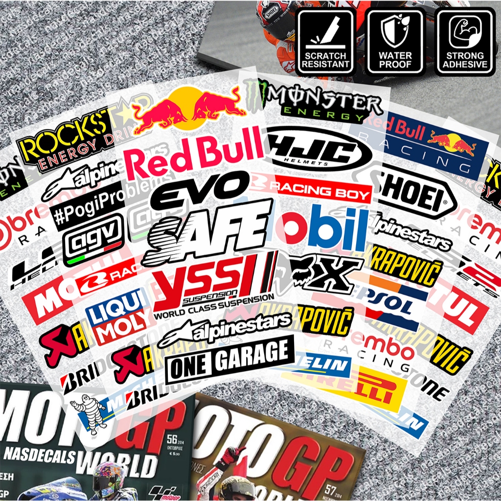 nasdecals MotoGP Sponsors Set Sticker for Motorcycle Decals Monster ...