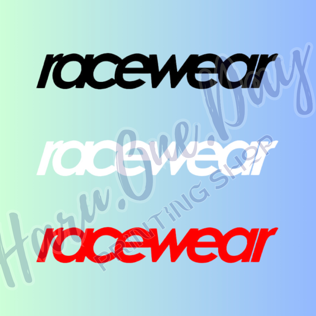 RACEWEAR Vinyl Decal Waterproof Sticker | Shopee Philippines