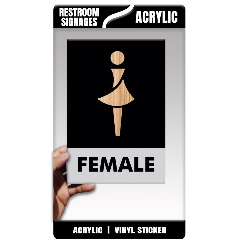 REST ROOM SIGNS ACRYLIC CUT-OUT (FEMALE,MALE,PWD, COMMON) | Shopee ...