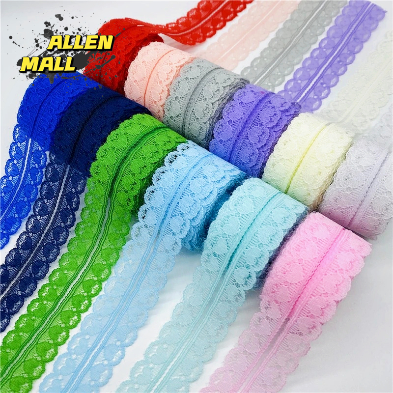 (5yards/roll) 30mm Lace Trimming Ribbon,18 Colors Heart Shaped ...