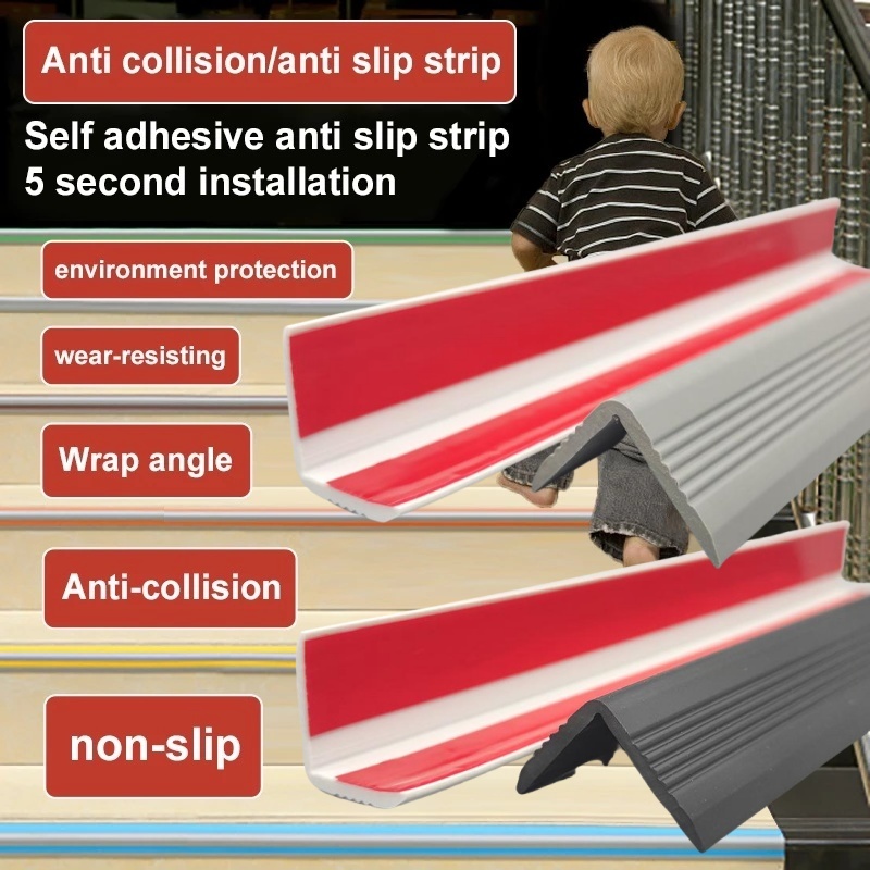 Anti Slip Strip 1M For Stair Ladders 250MM Safe Stair Nosing PVC 3 FT x ...