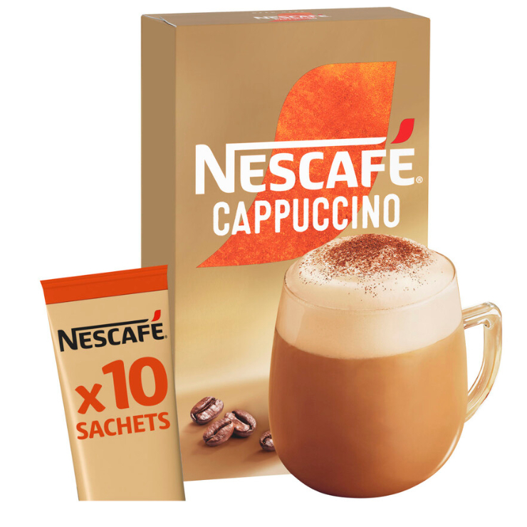 Nescafe Cappuccino with choc shaker (10 sachet) 132g (expiry JUNE 2025 ...