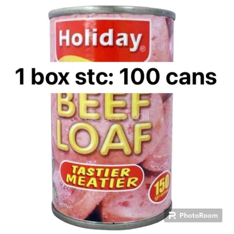 1 box Holiday Beef loaf 150grams (100 cans) | Shopee Philippines