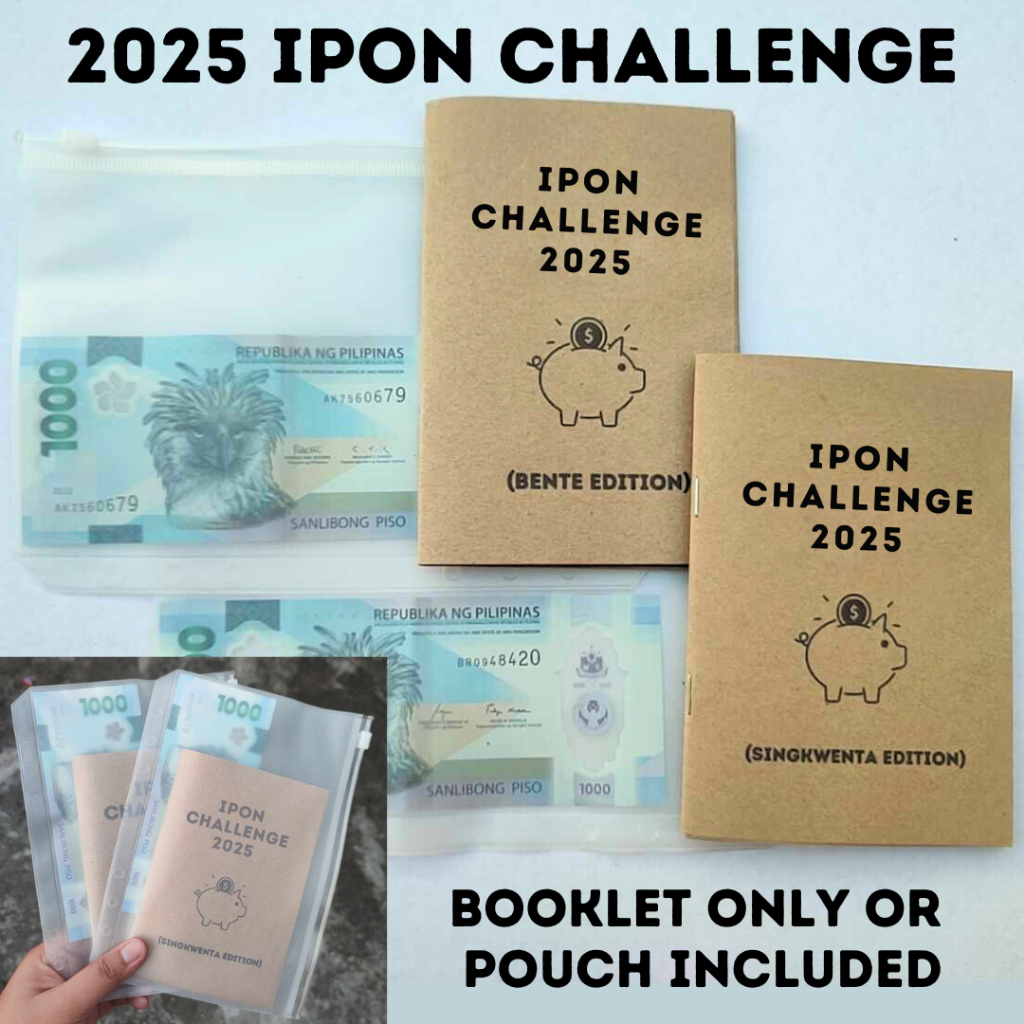 Ipon Challenge 2025 Chinkee Tan Card 5 10 20 Booklet with Pouch Bill Alkansya Peso Sense Mini ...