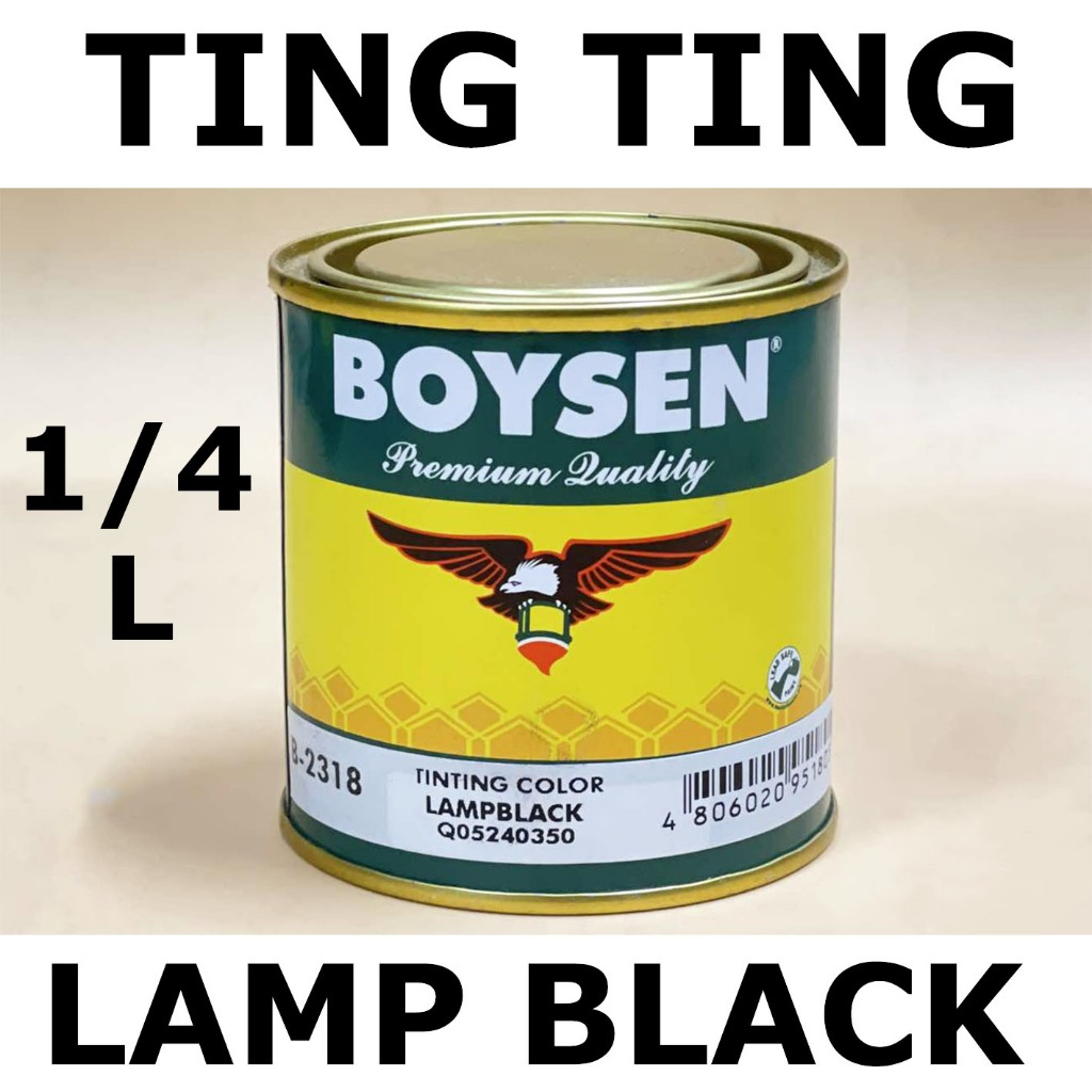 ( 1/4 LITER ) BOYSEN TIN TING COLOR LAMP BLACK B-2318 === 1/4 LITER ...