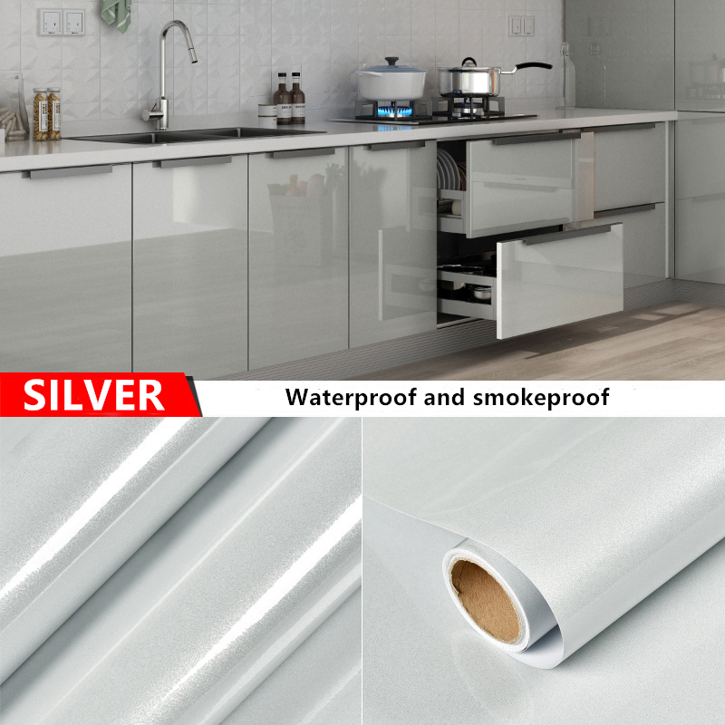 Supermax silver 40cm X 500cm painted surface wallpaper, cabinet ...