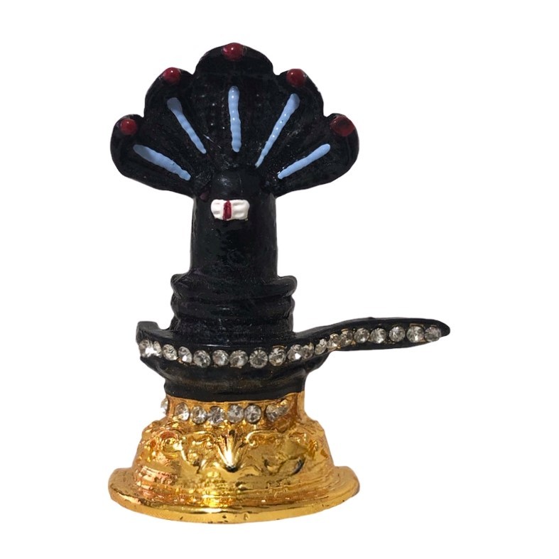 TNT Lord Shiva Shivling W/Vasuki Naag-Hindu God Of Power W/Snake-Black ...