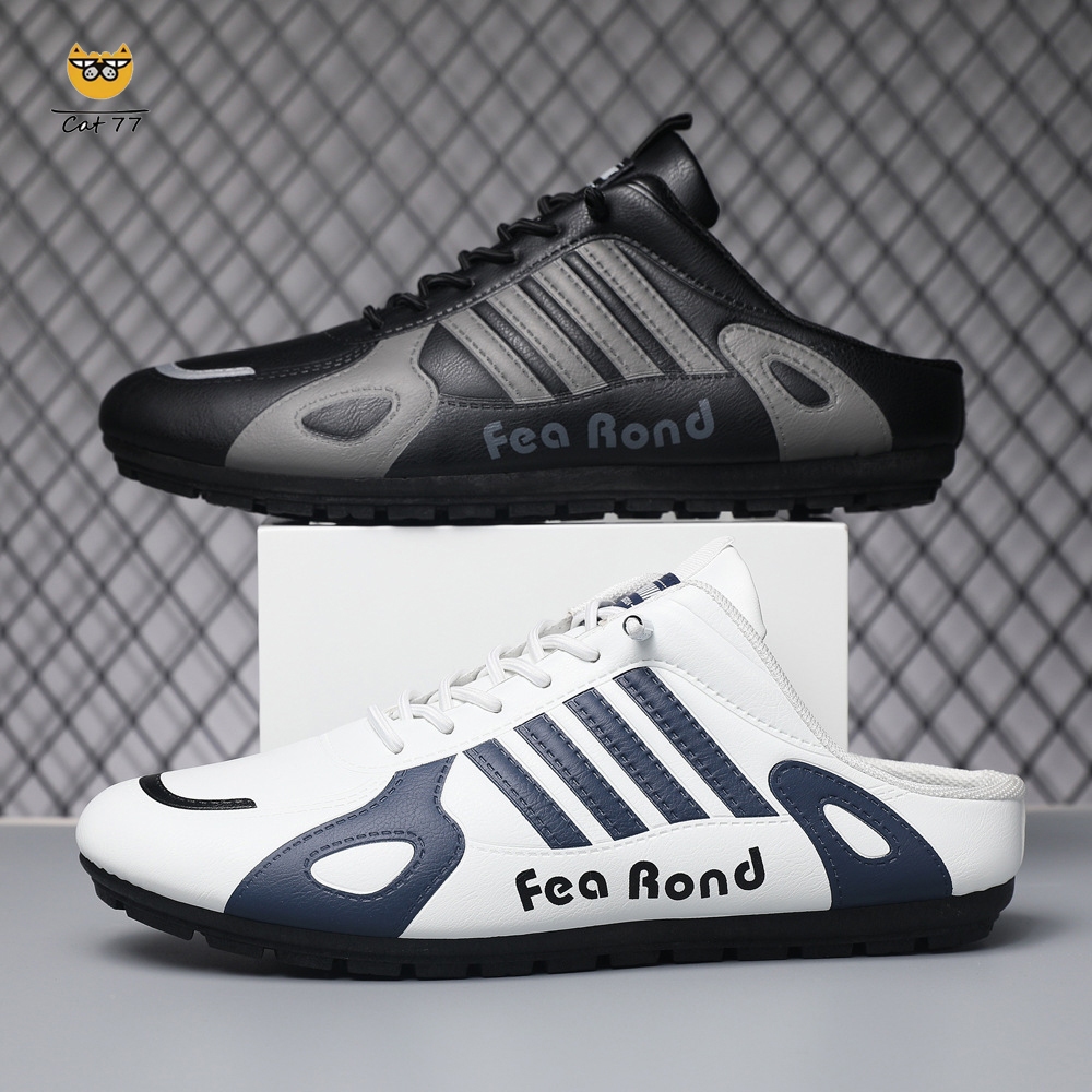 Men's Half Shoes Casual Shoes Versatile Rubber Shoes Loafer Shoes Half ...