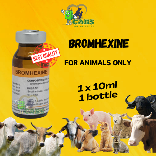 BROMHEXINE | INJECTION | FOR ANIMALS | 10 ml plus 1ml syringe | Shopee ...