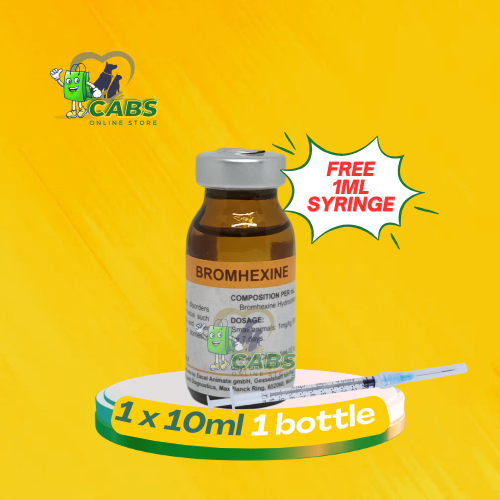 BROMHEXINE | INJECTION | FOR ANIMALS 10ml | 100 ml plus 1ml syringe ...